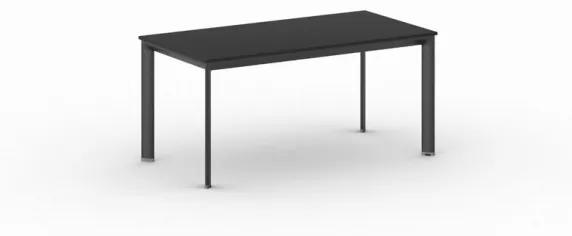 Kancelářský stůl PRIMO INVITATION, černá podnož, 1600 x 800 mm, grafitová