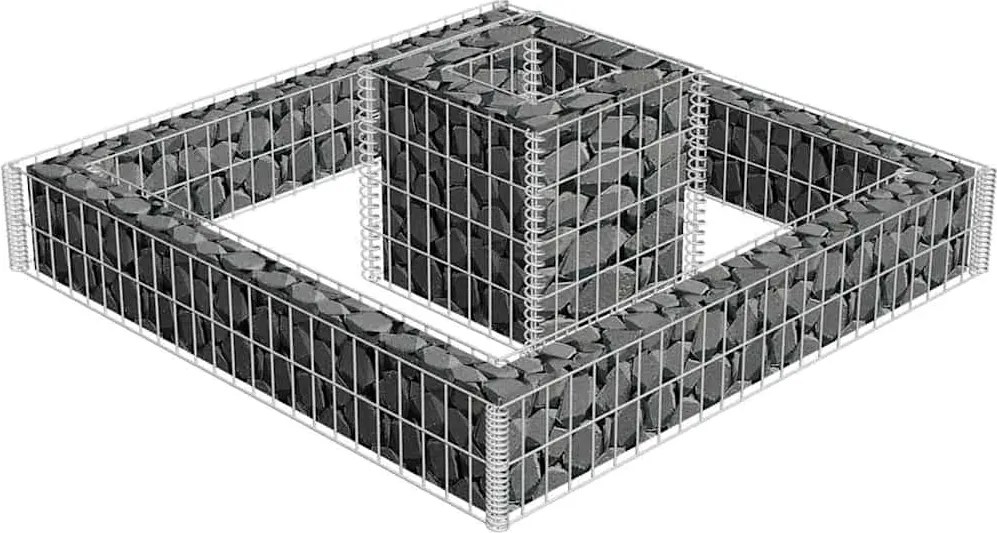 Gabionový truhlík pozinkovaná ocel 120 x 120 x 20 cm 141625