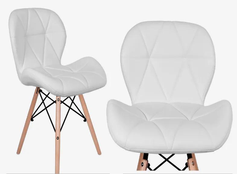 Jídelní židle EKO bílé 4 ks - skandinávský styl