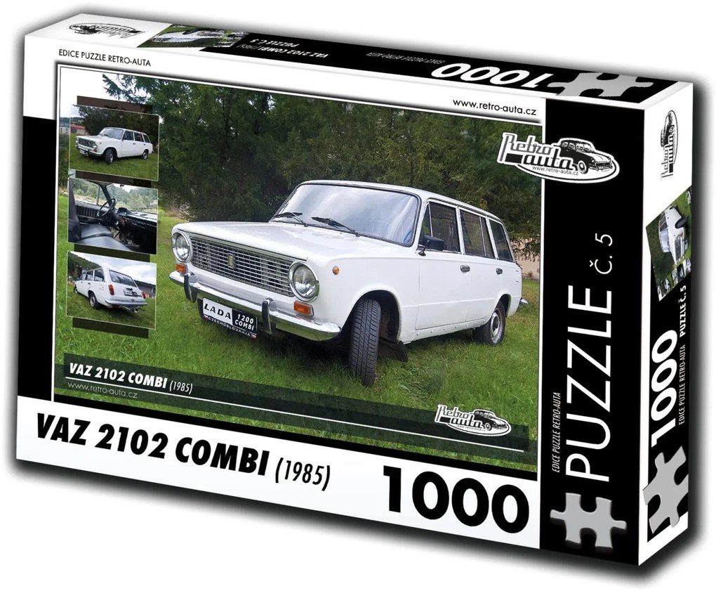 Puzzle retro-auta puzzle č. 5 vaz 2102 combi (1985) 1000 dílků