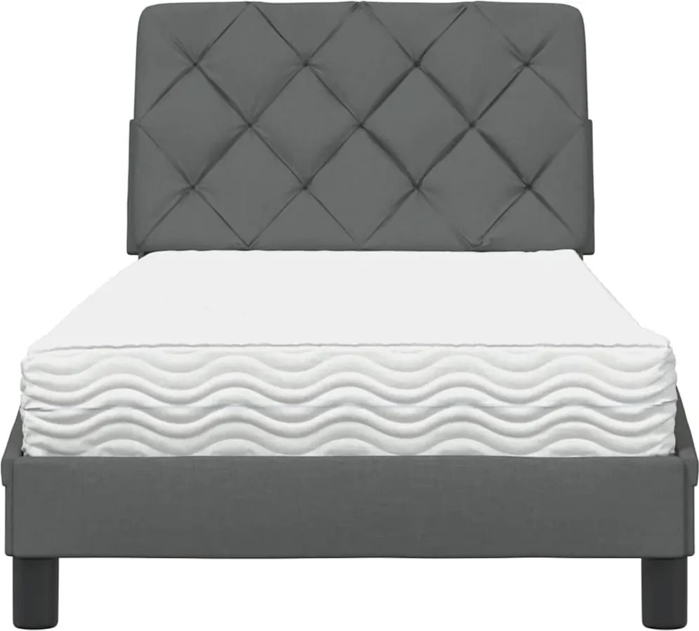 Postel s matrací tmavě šedá 80 x 200 cm textil 3310700