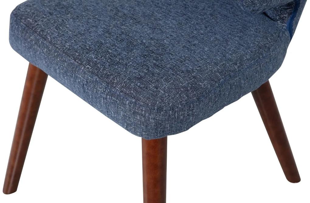 Hoorns Modrá látková jídelní židle Capola