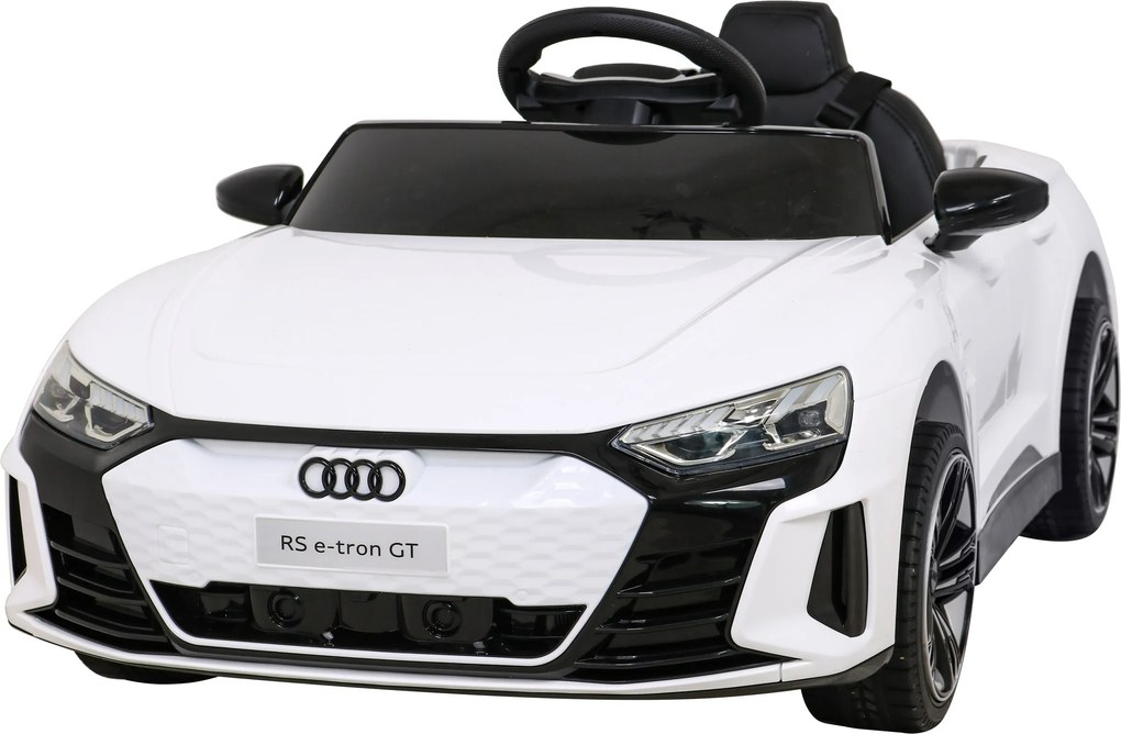 Ramiz Elektrické autíčko Audi RS E-Tron GT pro děti bílé + dálkové ovládání + pohon 4x4 + rádio MP3 + LED + EVA