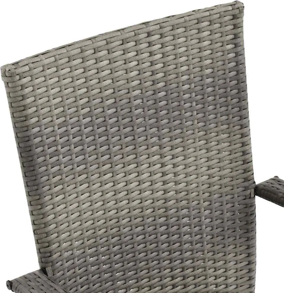 3dílný zahradní jídelní set šedý 3068699