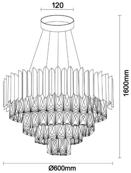 Brilagi - Lustr na lanku CARLOS 9xE14/40W/230V pr. 60 cm