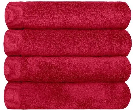 SCANquilt ručník MODAL SOFT červená 30 x 50 cm