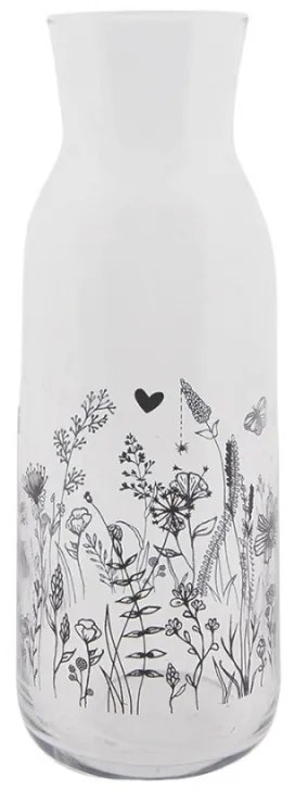 Skleněná karafa s květinami Flora And Fauna – 1000 ml