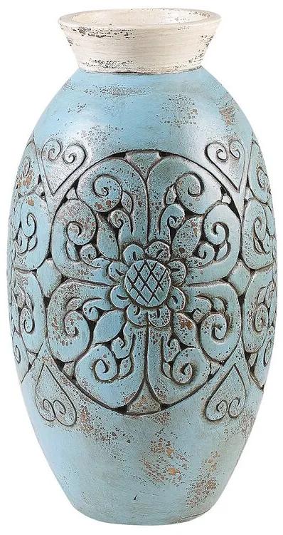 Dekorativní váza terakota 52 cm modrá ELEUSIS Beliani
