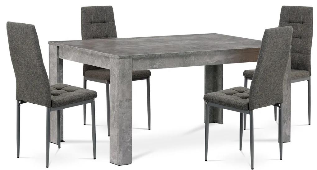 Jídelní židle ZERA, šedá látka/kov matný antracit