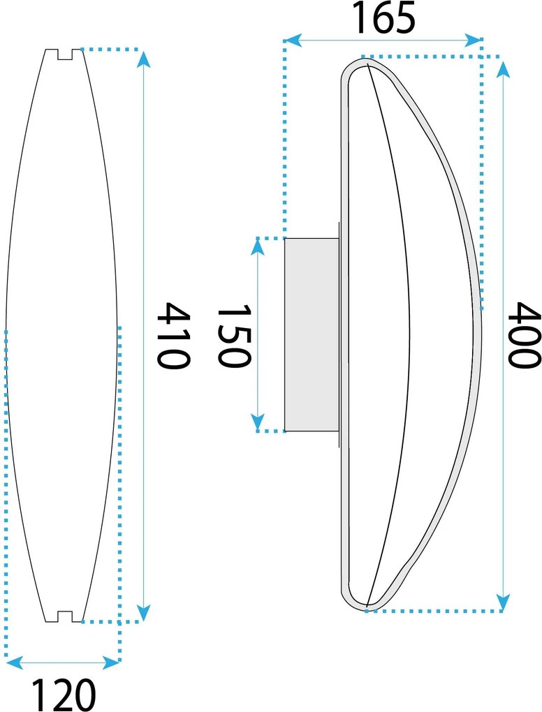 Toolight Rea, Nástěnné svítidlo LED G125-W Rose Gold, OSW-02617