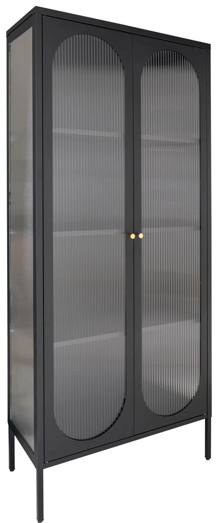House Nordic Prosklená černá vitrína ADELAIDE 180cm 3001200