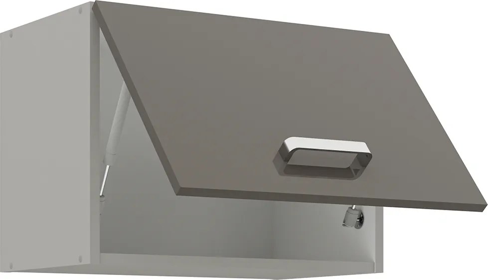 GREY gr | horní skříňka 50 GU-36 1F výklopná | 50 cm | světle šedá/tmavě šedá lesk