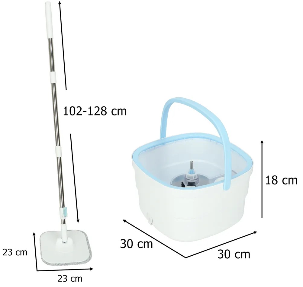 Creative Corner Obdélníkový plochý mop rotační ždímač čisté špinavé vody