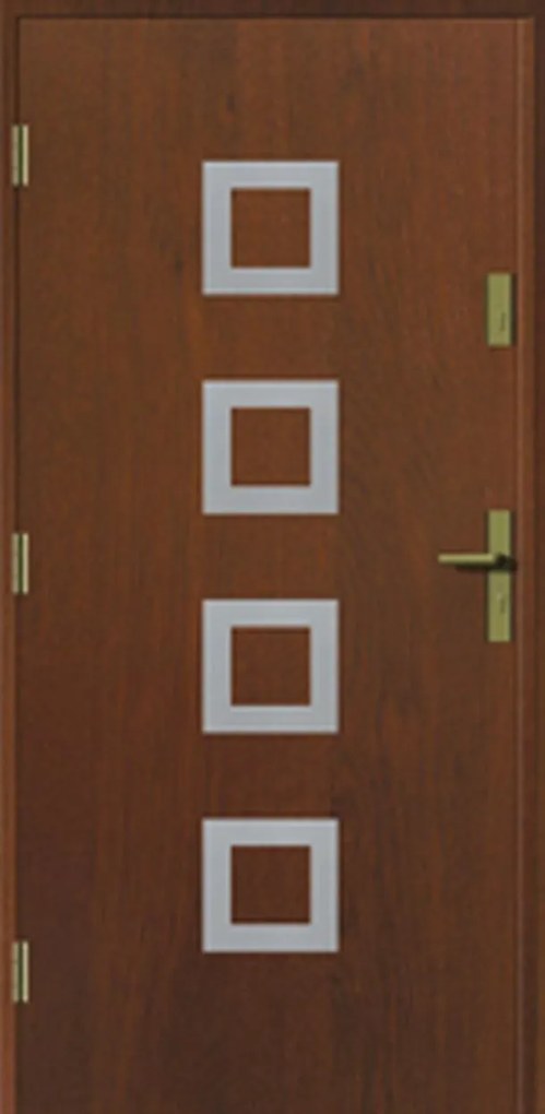 Vchodové dveře do domu MIKEA Prima Kwadro Inox s aplikací