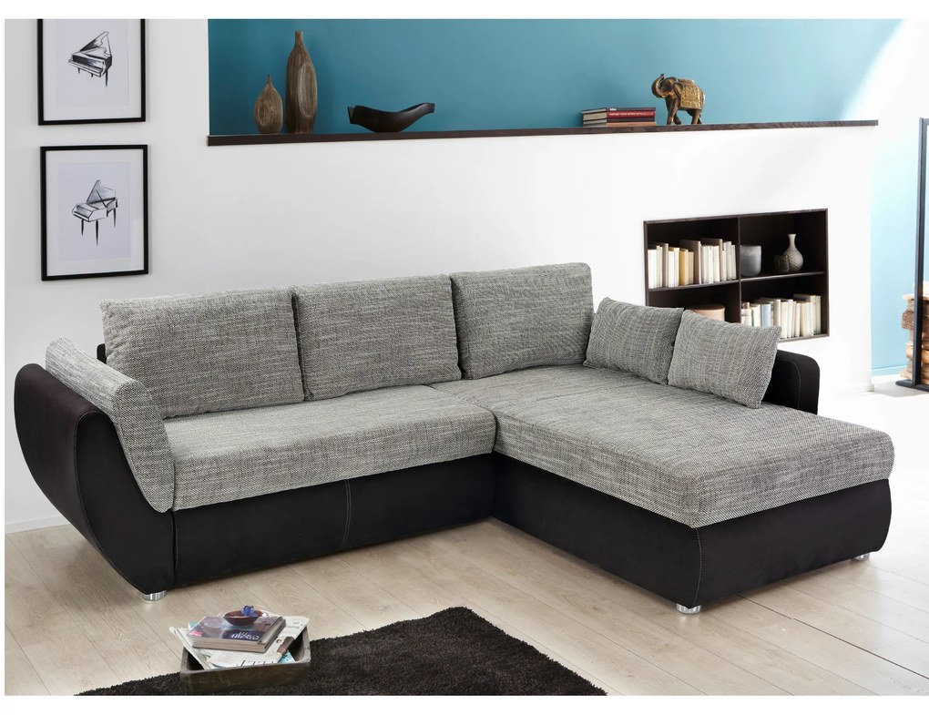 Sconto Sedací souprava TAIFUN šedá/černá