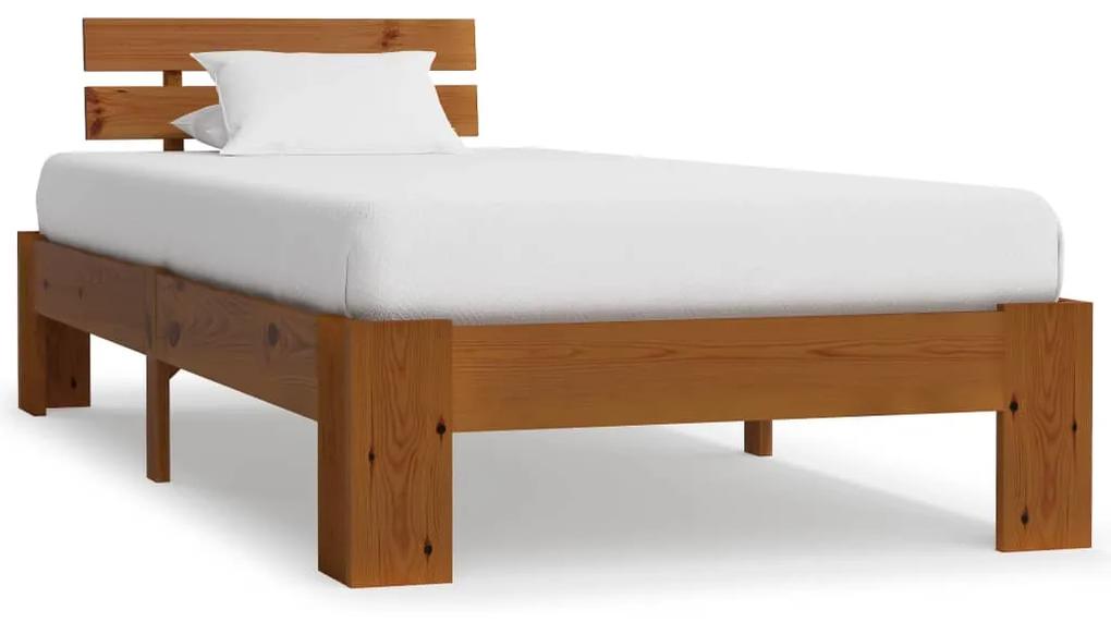283179 vidaXL Rám postele medově hnědý masivní borovice 100 x 200 cm