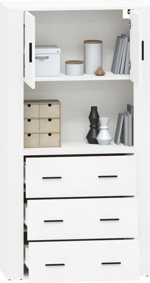 Skříň highboard bílá kompozitní dřevo 3185383