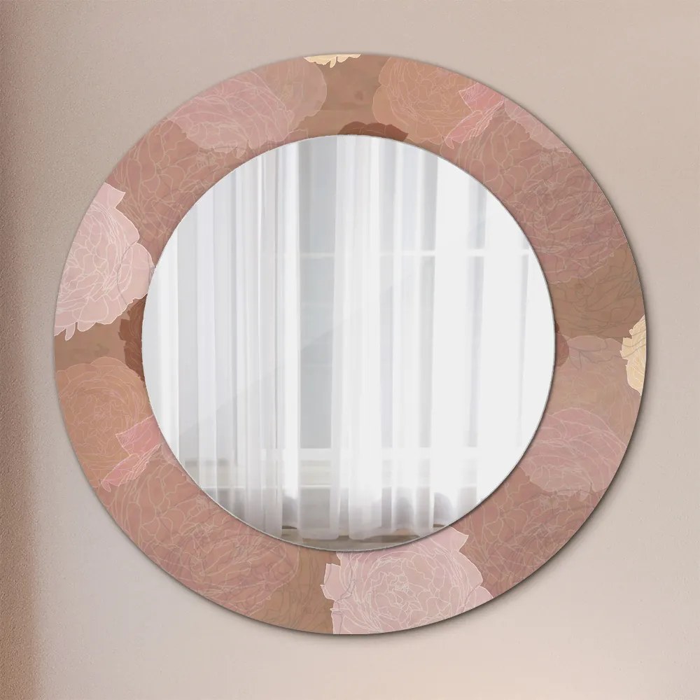 Kulaté dekorativní zrcadlo Složení růží fi 50 cm