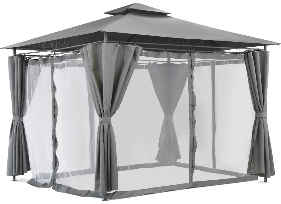 Garden Point Ibiza 3x3m antracitový zahradní pavilon s moskytiérou