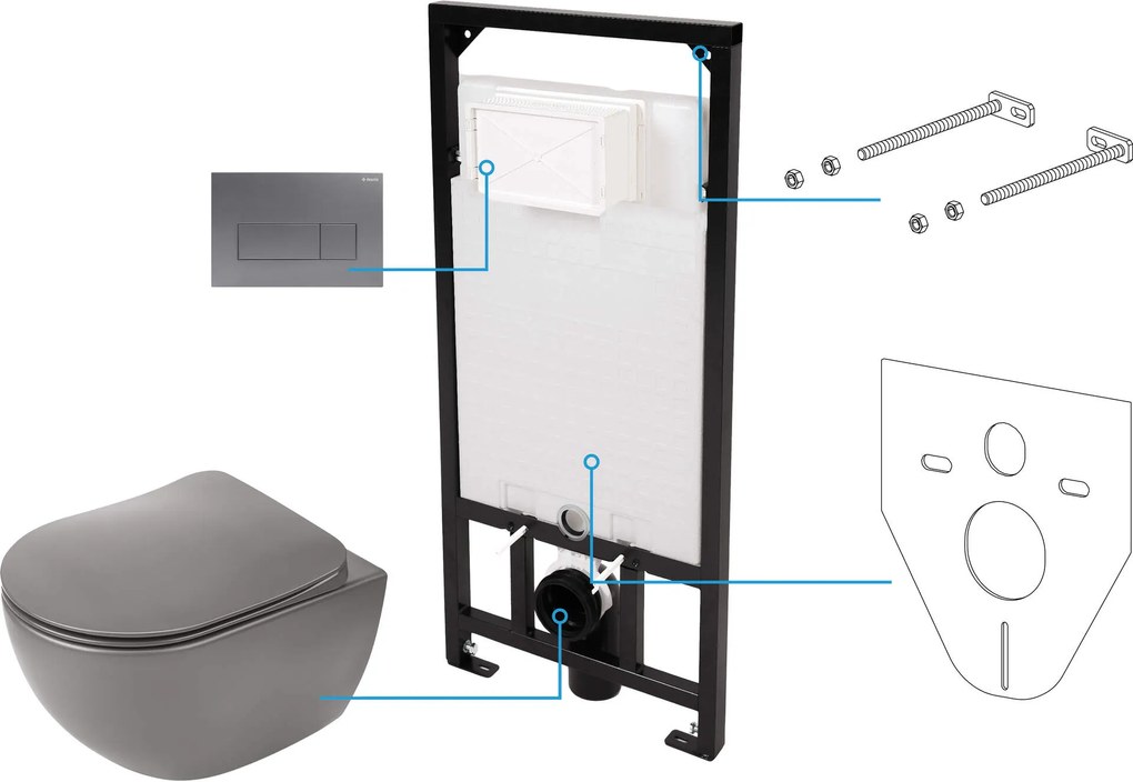 Deante Toilet set, concealed, 6 in 1
