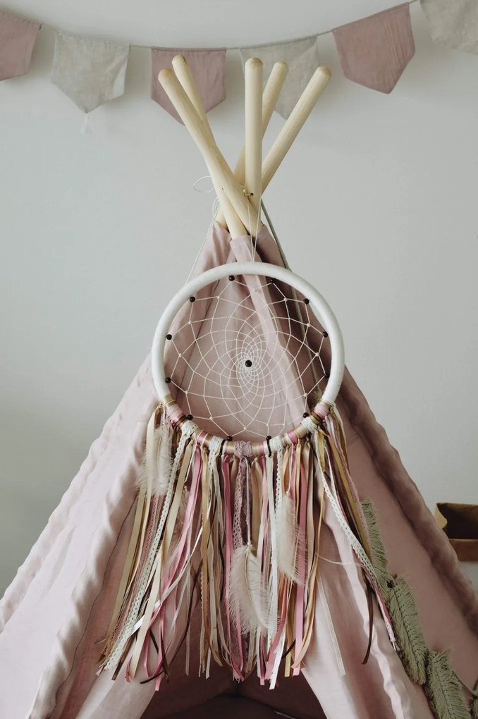 Vigvam design Teepee My Linen World, Rose - pětiúhelníkové s doplňky