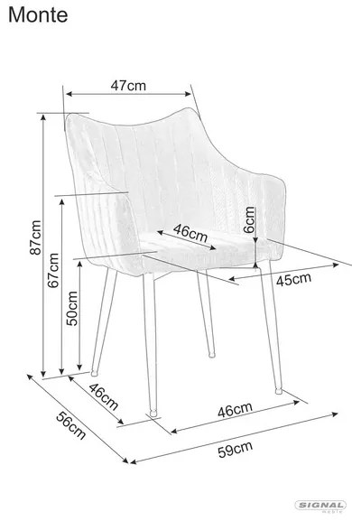Jídelní křeslo MONTE Signal