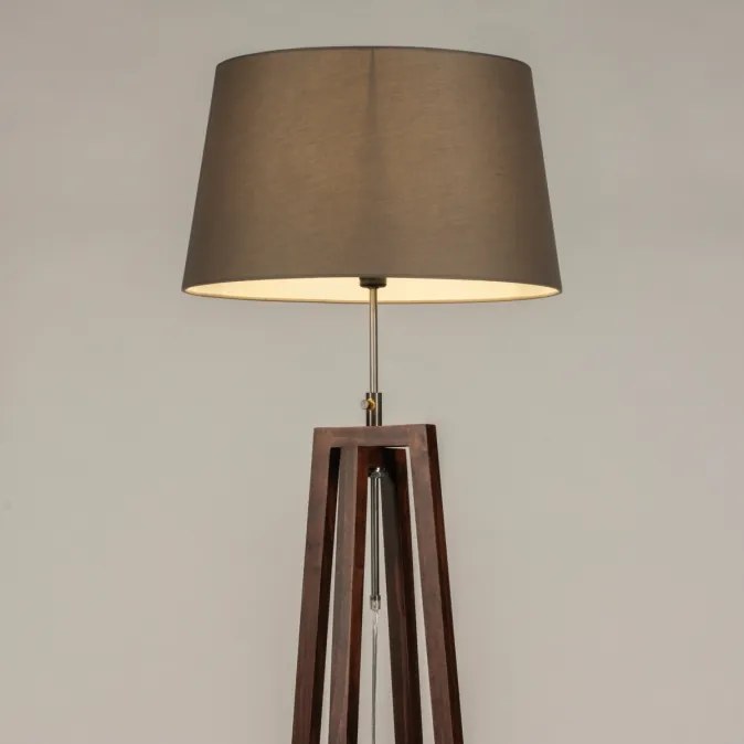 Stojací designová lampa Paola Grey and Dark Brown
