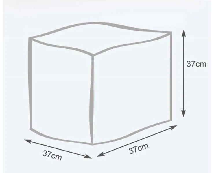 Sedací vak taburetka Cube S ekokůže TiaHome - bíla