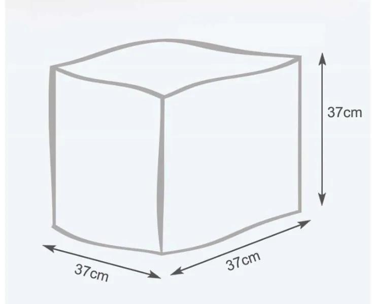 Sedací vak taburetka Cube S ekokůže TiaHome - světle hnědá
