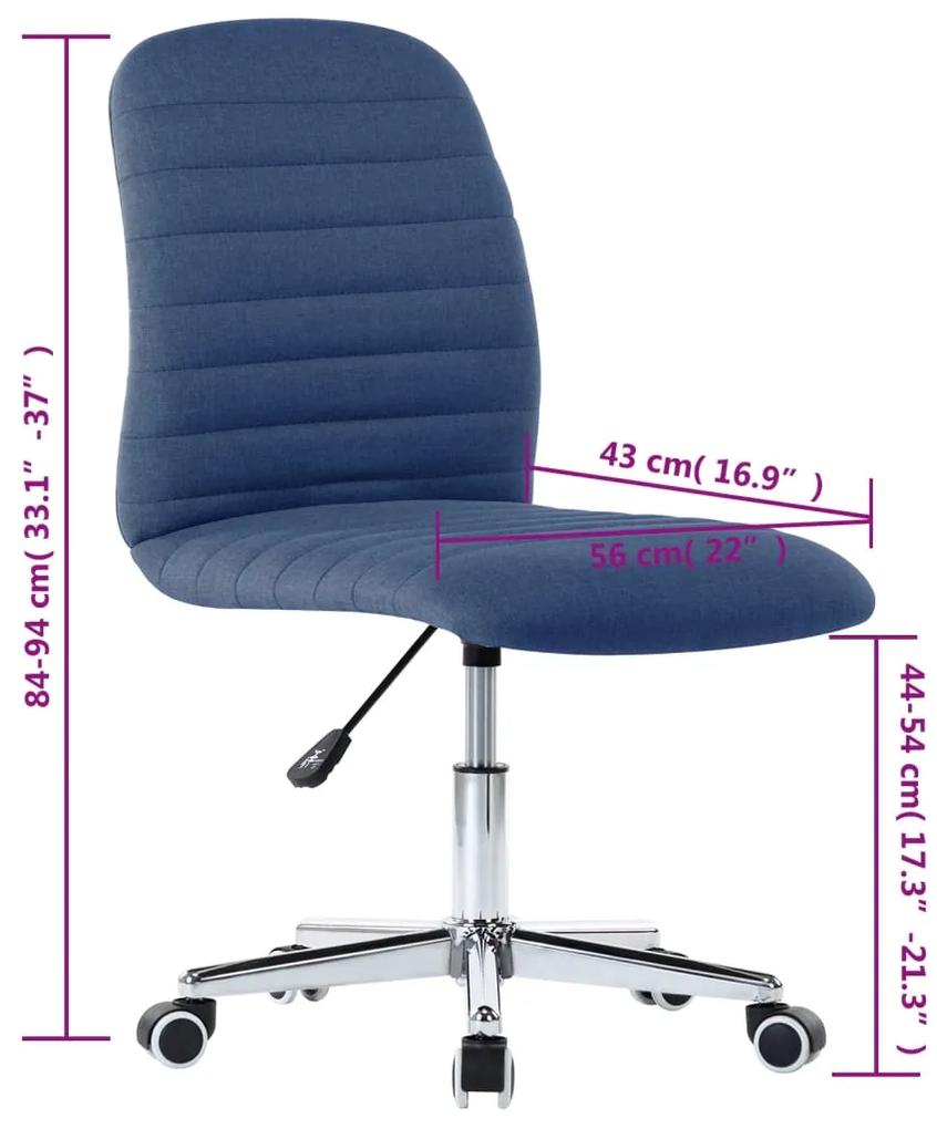 vidaXL Jídelní židle 6 ks modré textil