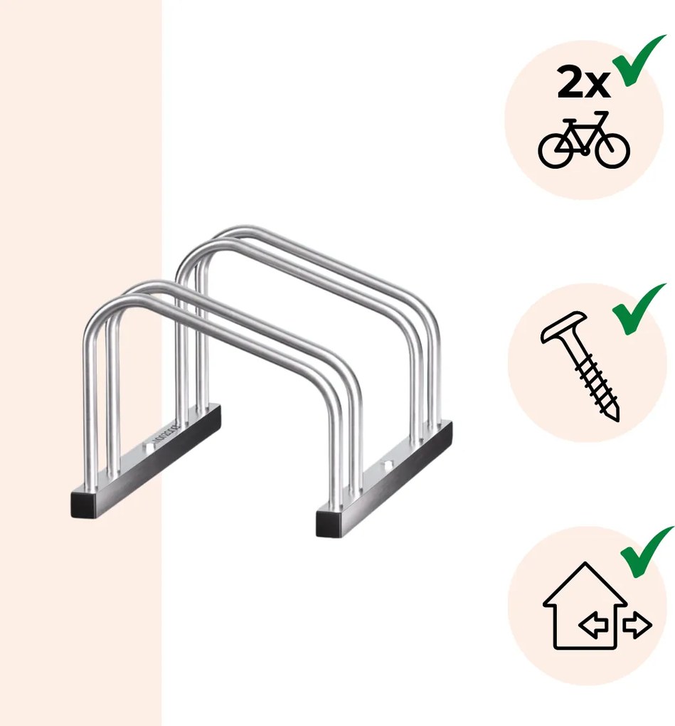 Stojan na 2 kola BIKE, 50x32x27cm, stříbrná Monzana
