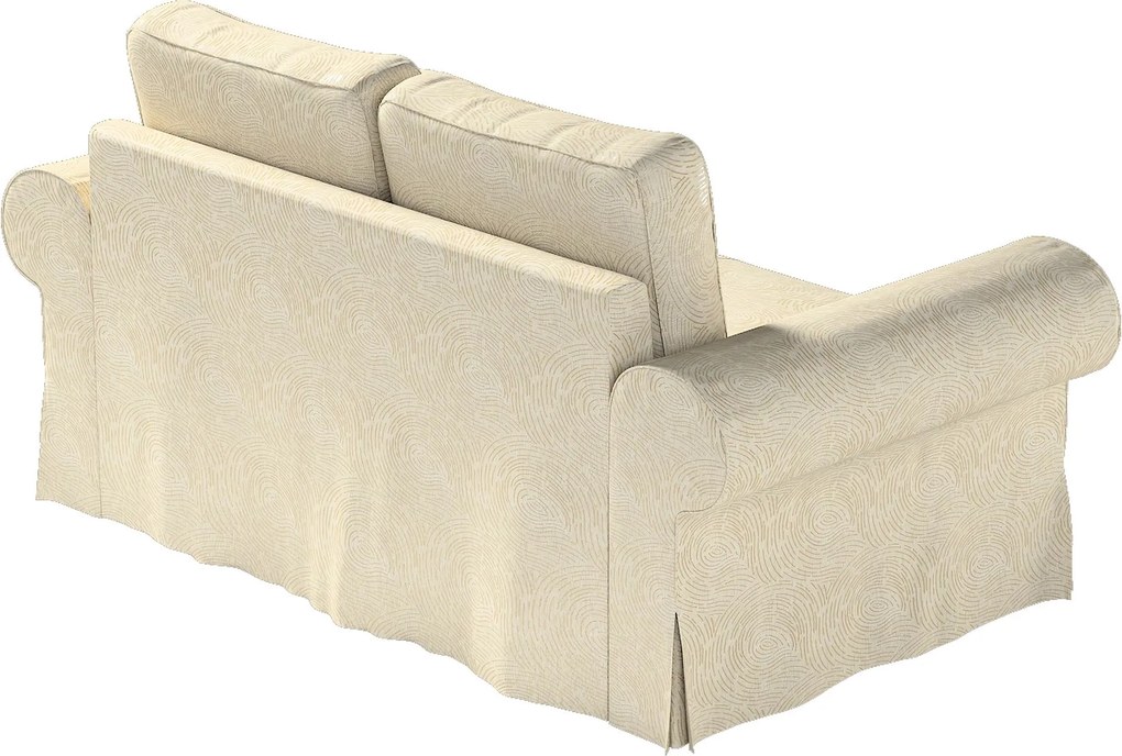 Potah na pohovku IKEA Backabro 2-místná, rozkládací barva béžová látka lesklé, pletený vzor, vzorované
