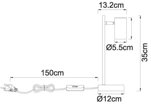 Globo 57911TSA - Stolní lampa ROBBY 1xGU10/5W/230V
