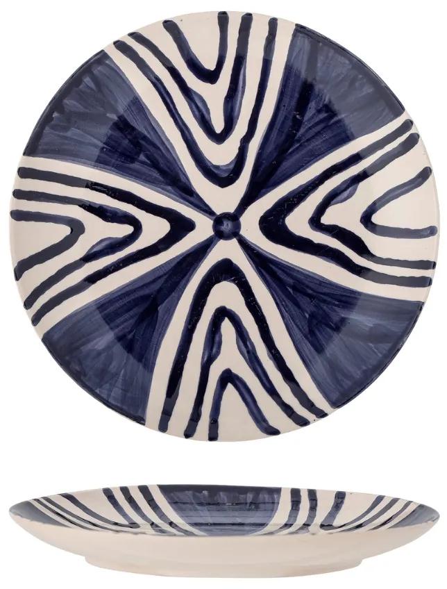 OnaDnes -20% Modrý kameninový talíř Bloomingville Shama 20,5 cm