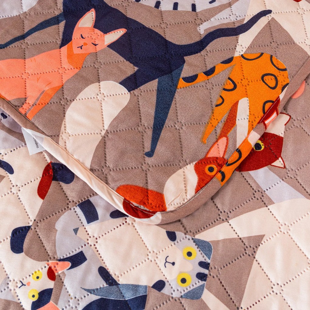 Přehoz na postel CATMOSPHERE, barevný Rozměr: 220 x 240 cm