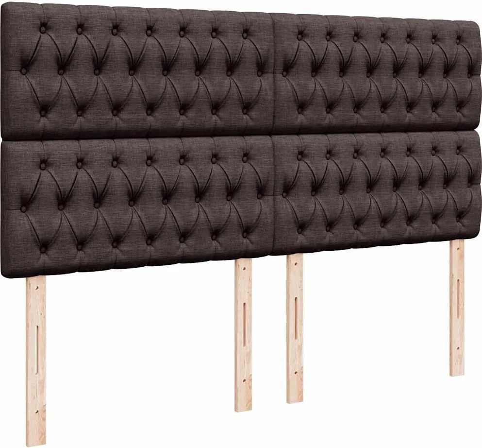 Box spring postel s matrací tmavě hnědá 180x200 cm textil 3292145