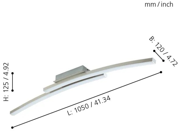 Eglo 97909 - LED RGB Stmívatelný přisazený lustr FRAIOLI-C 2xLED/17W/230V