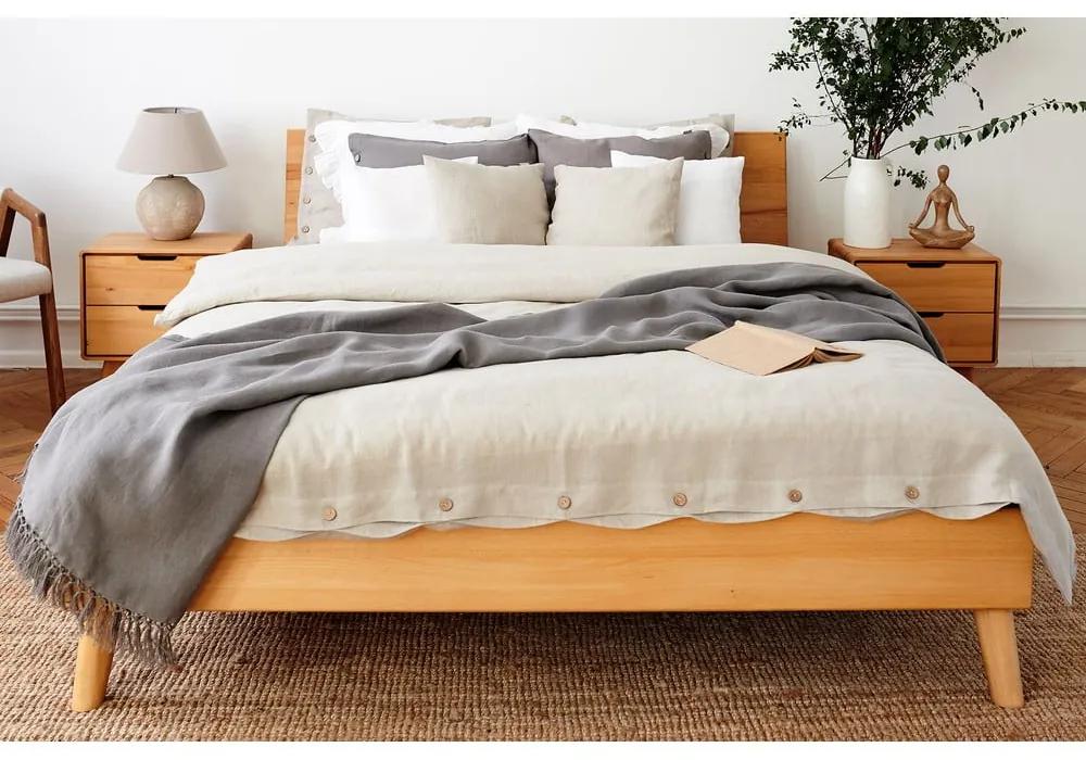Dvoulůžková postel z bukového dřeva 140x200 cm Greg 1 - The Beds