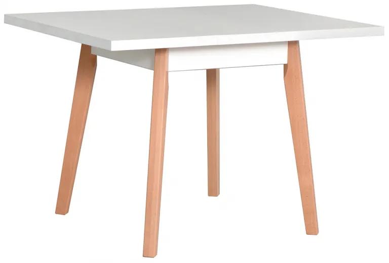 Rozkládací čtvercový stůl Harry 80 x 80/110 I L, Barva dřeva: dub grandson - L, Barvy nožiček: Bíla