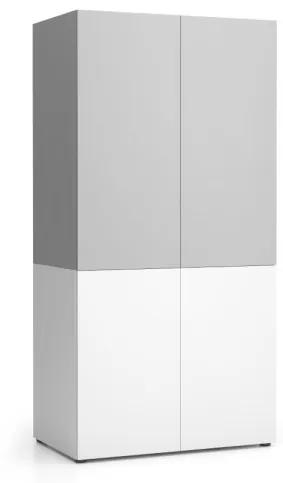 PLAN Kuchyňská policová skříň NIKA 1000 x 600 x 2000 mm, šedá