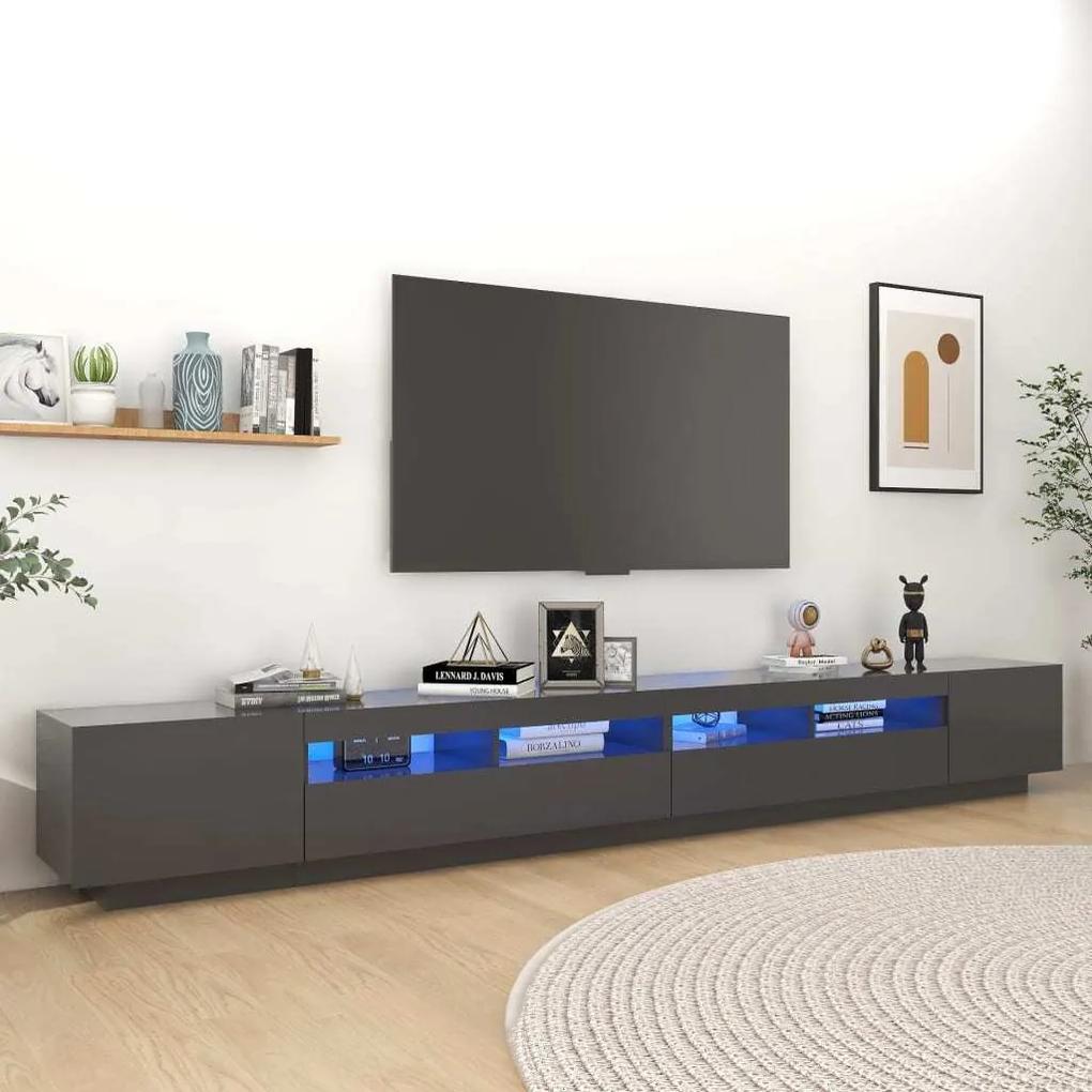 vidaXL TV skříňka s LED osvětlením 300x35x40 cm [3120178] Barva: hnědý dub