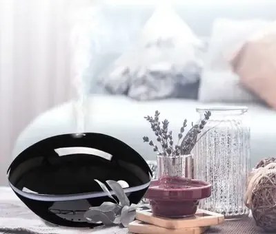 SIXTOL Stone černý lesk / Aroma difuzer / 500ml / 12 W