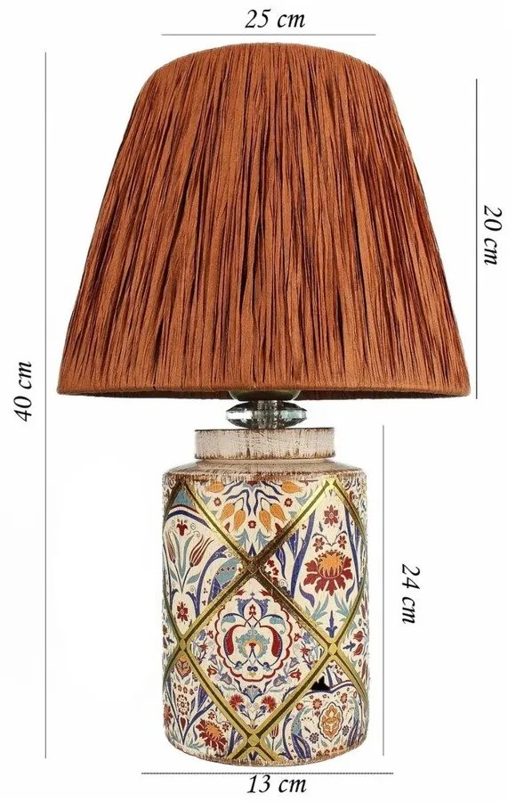 Hnědá stolní lampa (výška 40 cm) Alev – Opviq lights