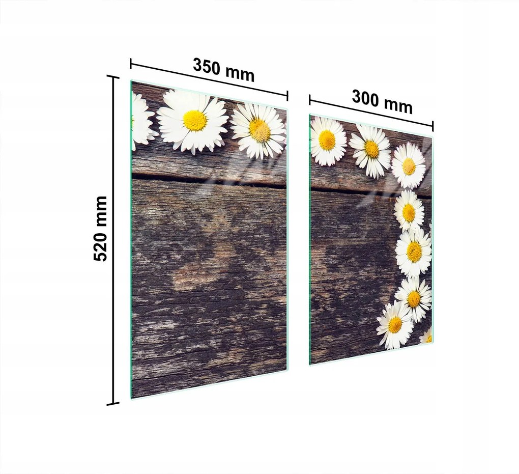 Skleněná Ochranná Deska Do Kuchyně 65x52 Dřevo