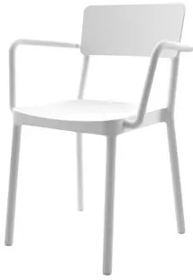 Design2 Židle LISBOA s područkami bílá
