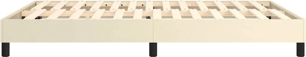 Rám postele s boxspringem krémová 140 x 190 cm umělá kůže 3120696