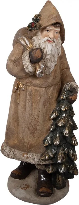 Veliká dekorativní figurka Santa Claus se stromkem - 38*30*90 cm