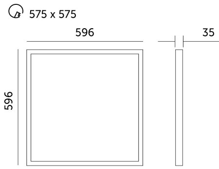 LED Podhledový panel LED/40W/230V 4000K 60x60 cm