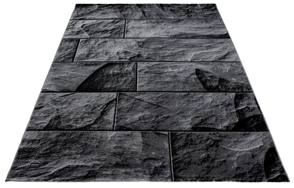 Ayyildiz, Kusový koberec Parma 9250 black, 200x290, šedá, chodba / předsíň