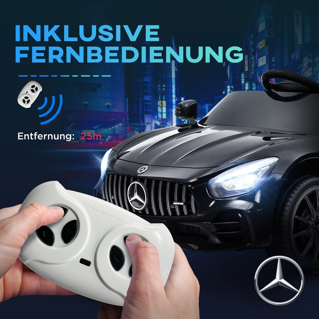 AIYAPLAY dětské elektrické autíčko 12 V dětské autíčko s dálkovým ovládáním 2.4G, USB, MP3, hudba, elektrické vozidlo se světly, měkký start, funkce …